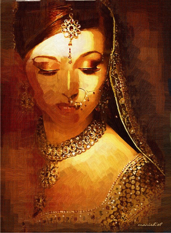 Essufter: paintings of indian bride