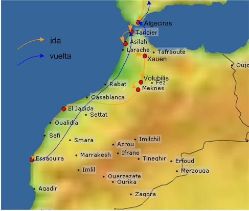 Assilah: mapa assilah (marruecos)