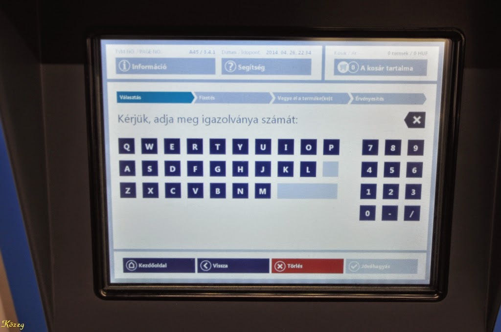 Közeg, úton-útfélen: Jegyautomata teszt: BKK