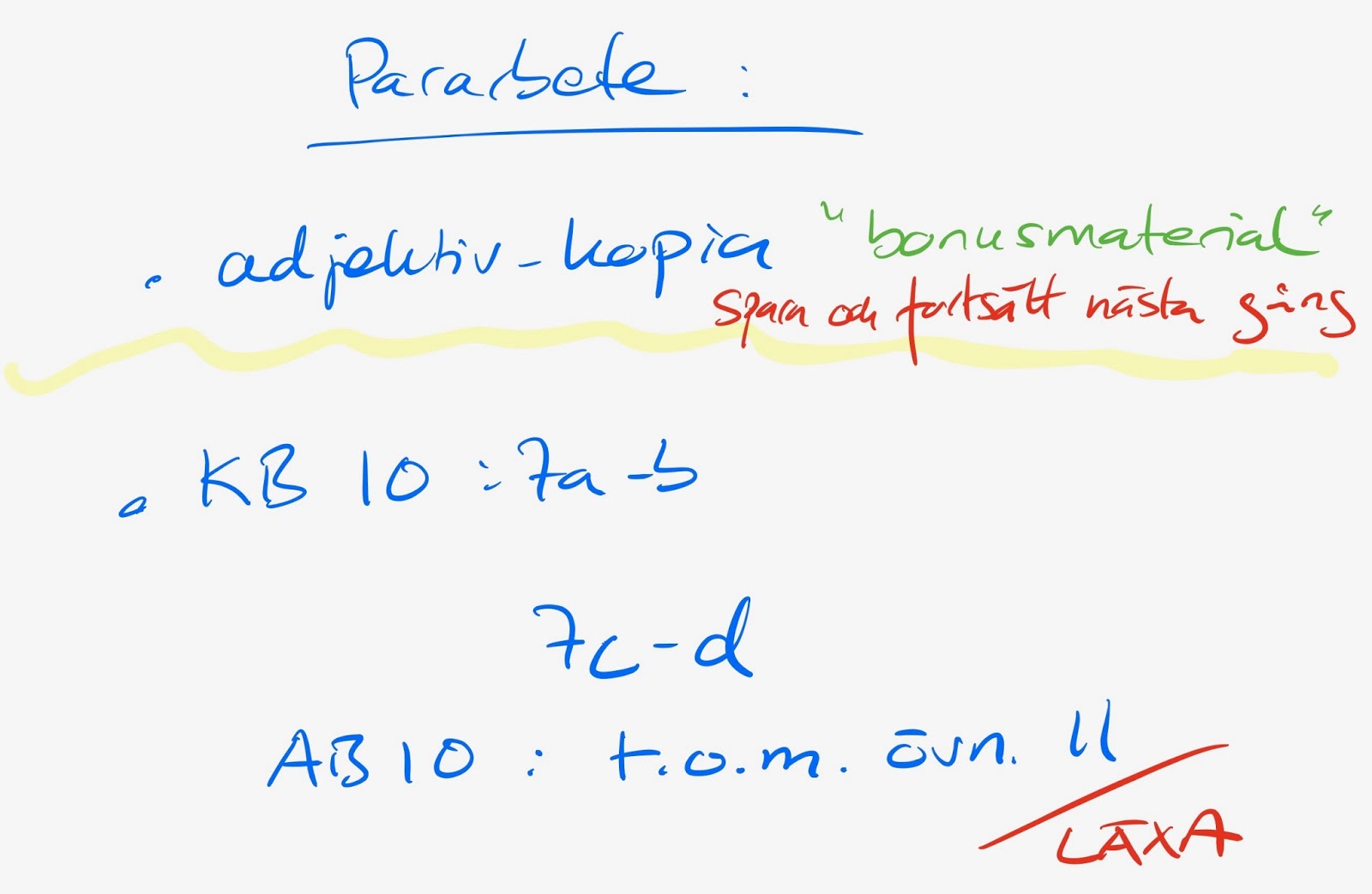 svenska med Janicke - mån 20 november 2015: Karneval & adjektiv - KB 10 ...