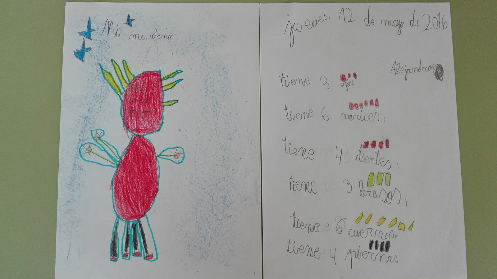 Jugando a ser niñ@s: Trabajamos la descripción: Mi marciano favorito