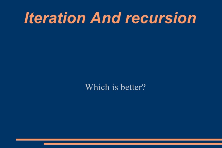 Recursion Versus Iteration Techphlie