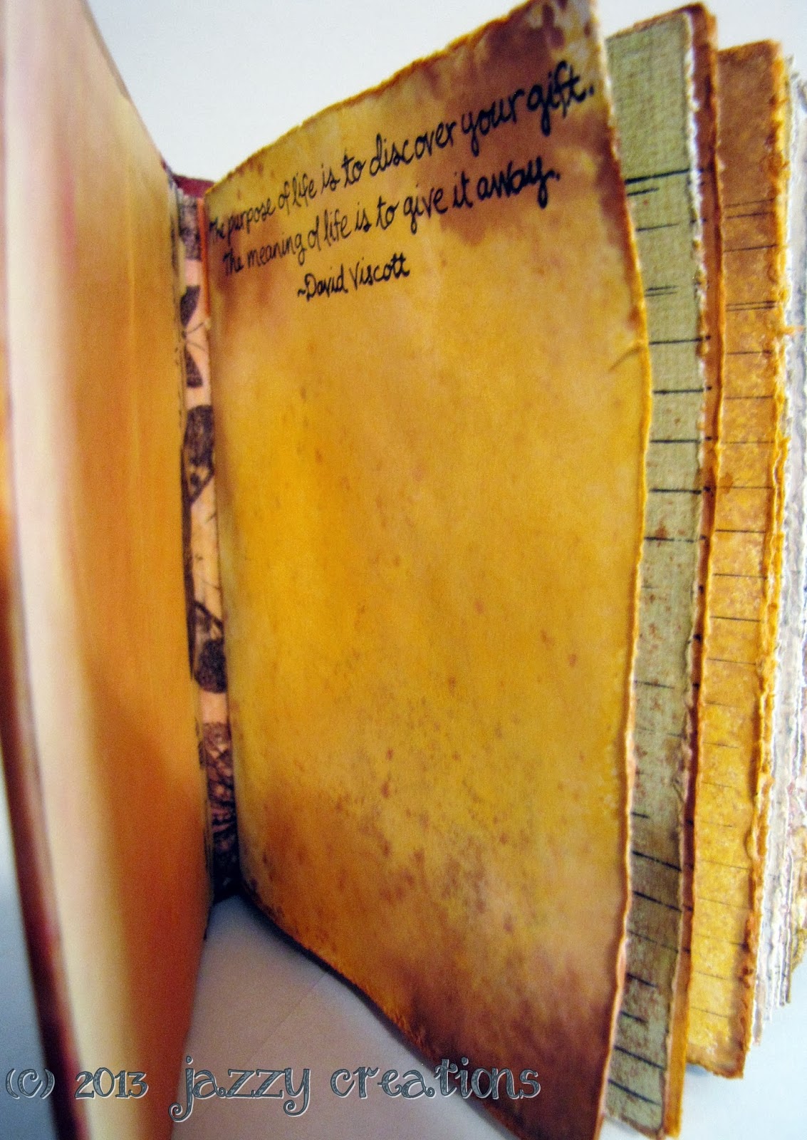 Jazzy Creations...: Small Journal with Vibrant Hand Dyed Pages-Available!