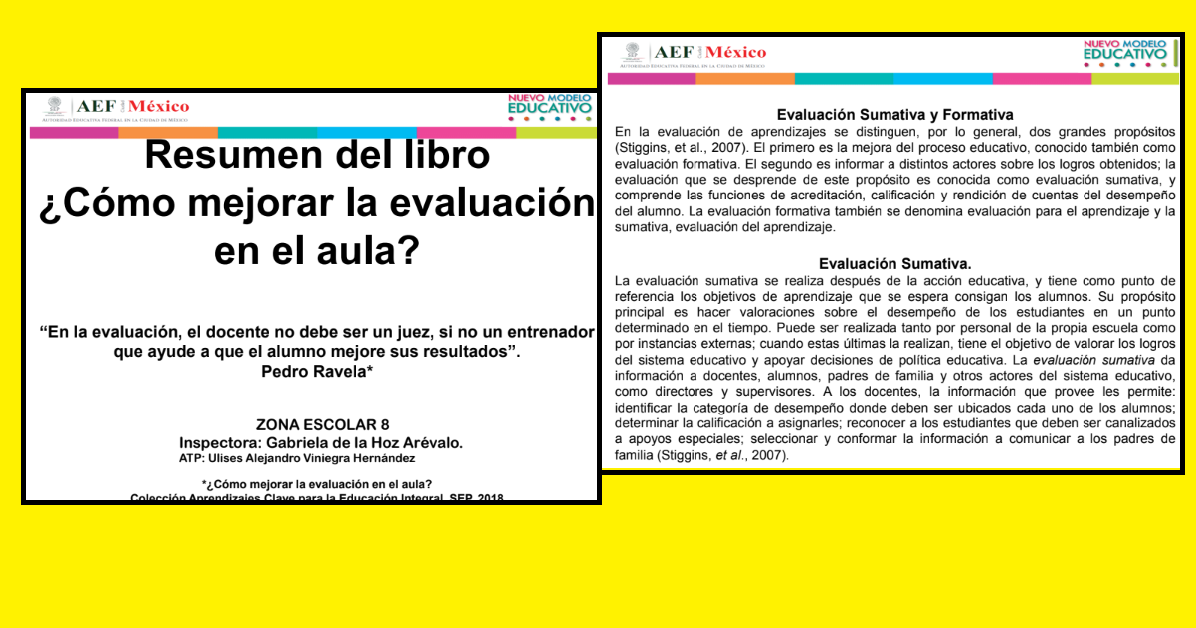 RESUMEN DEL LIBRO COMO MEJORAR LA EVALUACIÓN | MATERIAL EDUCATIVO PRIMARIA