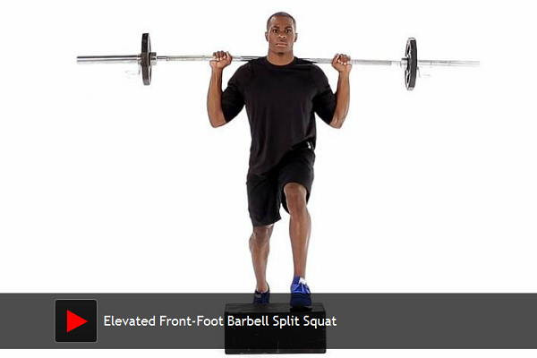 Elevated Front Foot Barbell Split Squat - Stylish Body