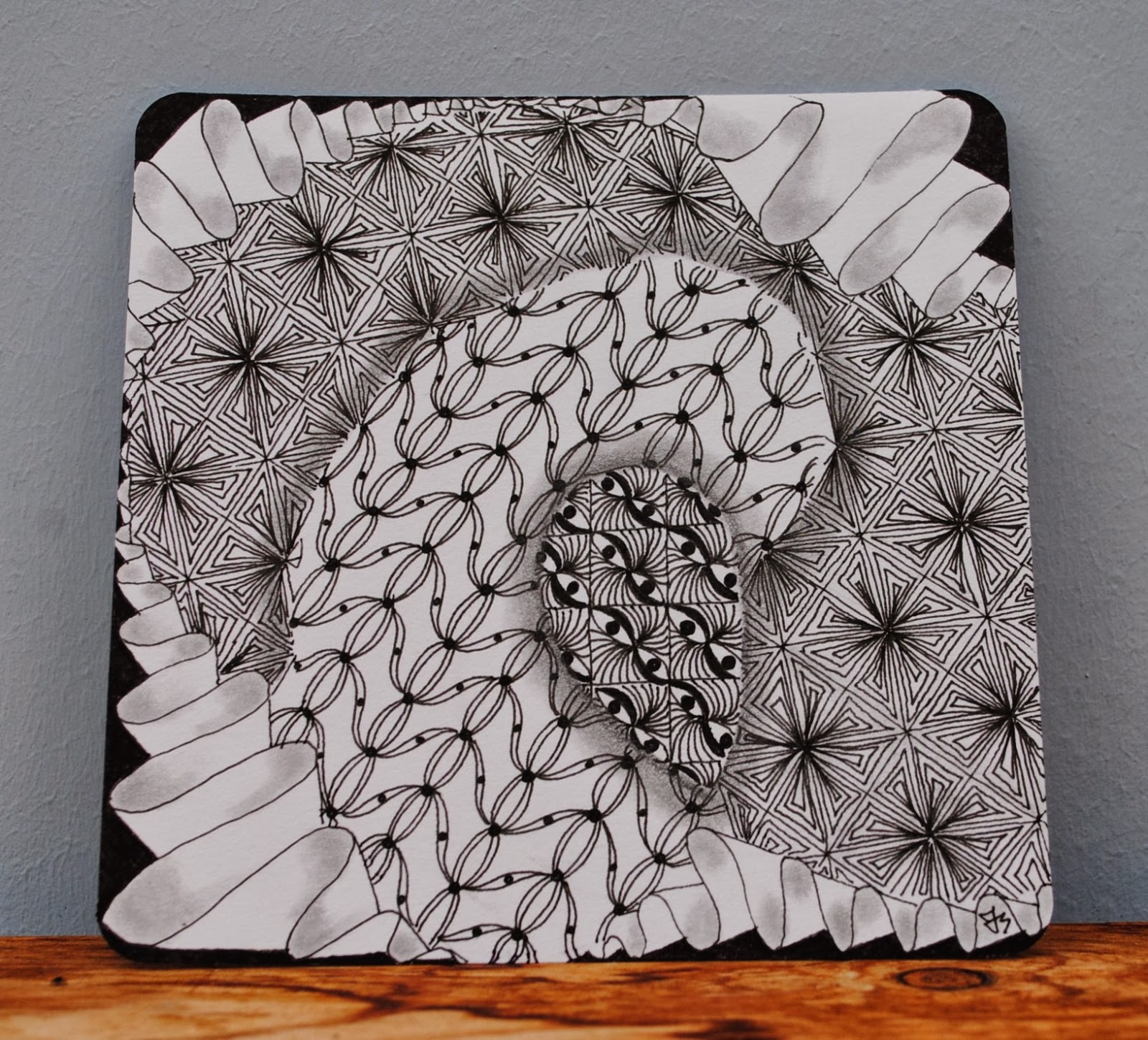 Tickled To Tangle: "It's a String Thing" #8 Tiles
