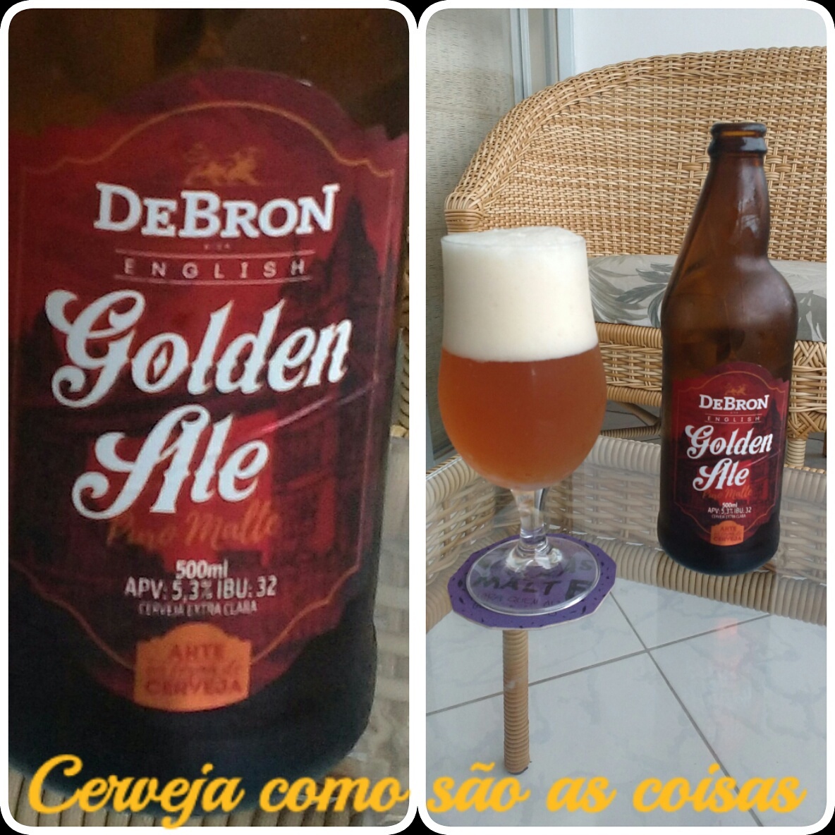 CERVEJA DEBRON - GOLDEN ALE - CERVEJA COMO SÃO AS COISAS