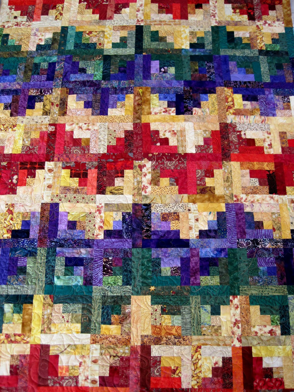 Finely Finished Quilts: Sue's Log Cabin