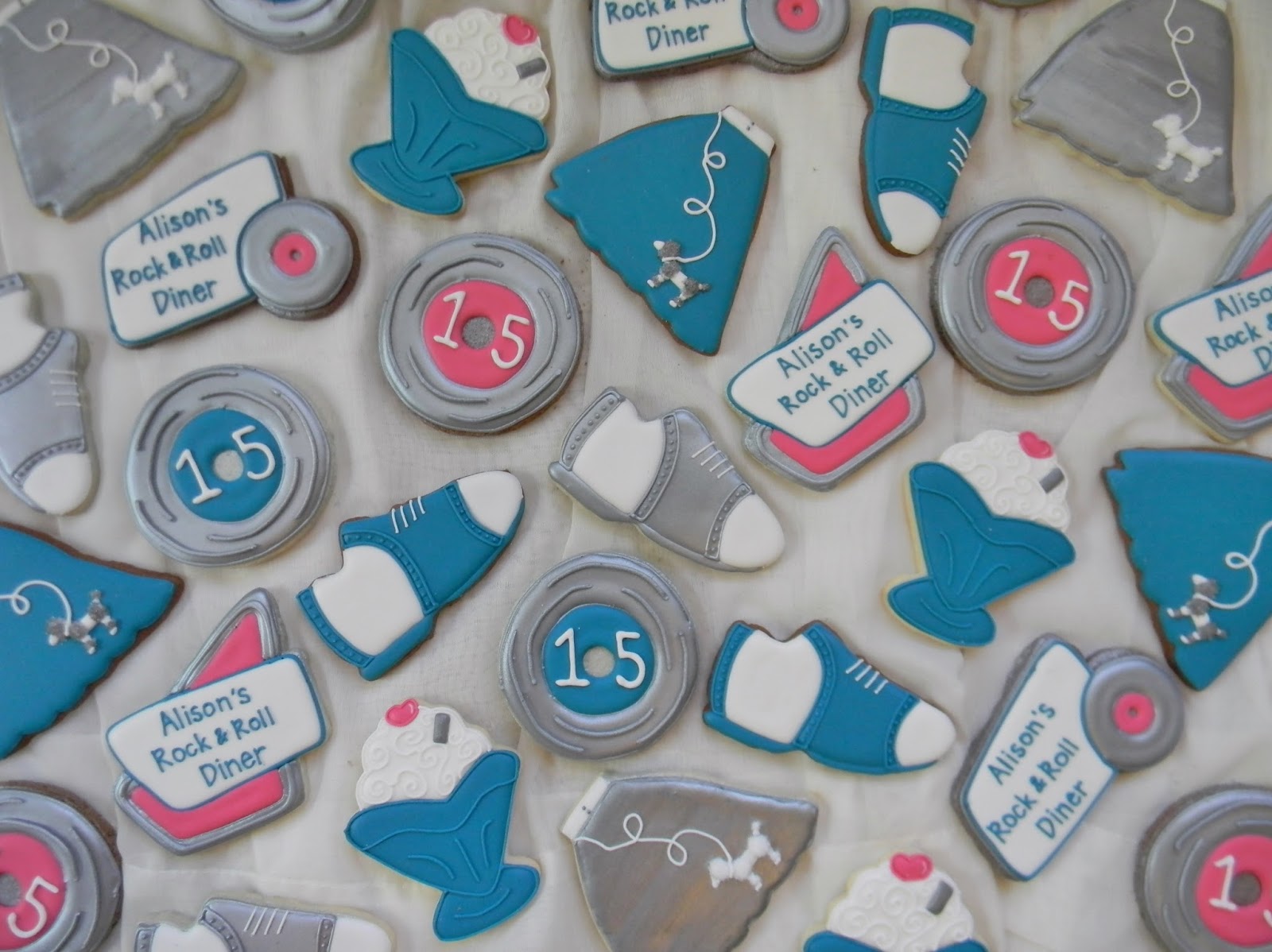 Sweet Melissa's Cookies: Quinceañera Cookies: 50's Rock and Roll Diner ...