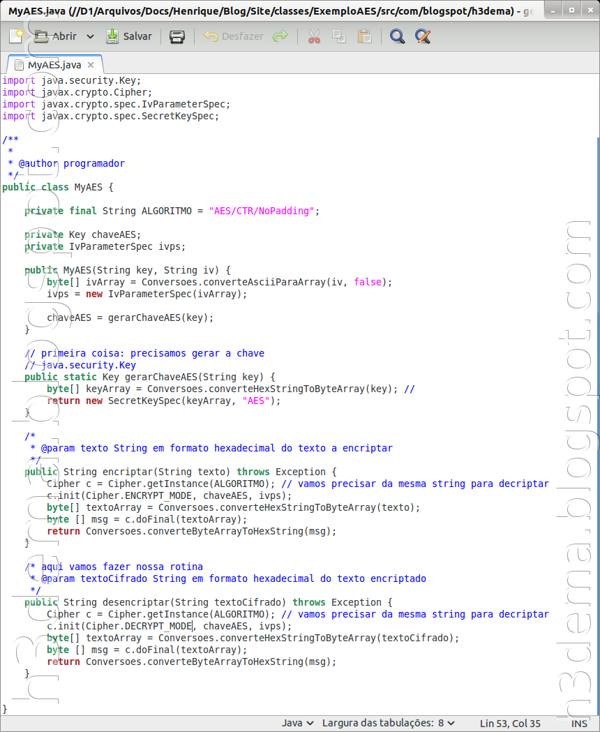 Pão de queijo com Java: Como criptografar ou descriptografar um texto com AES