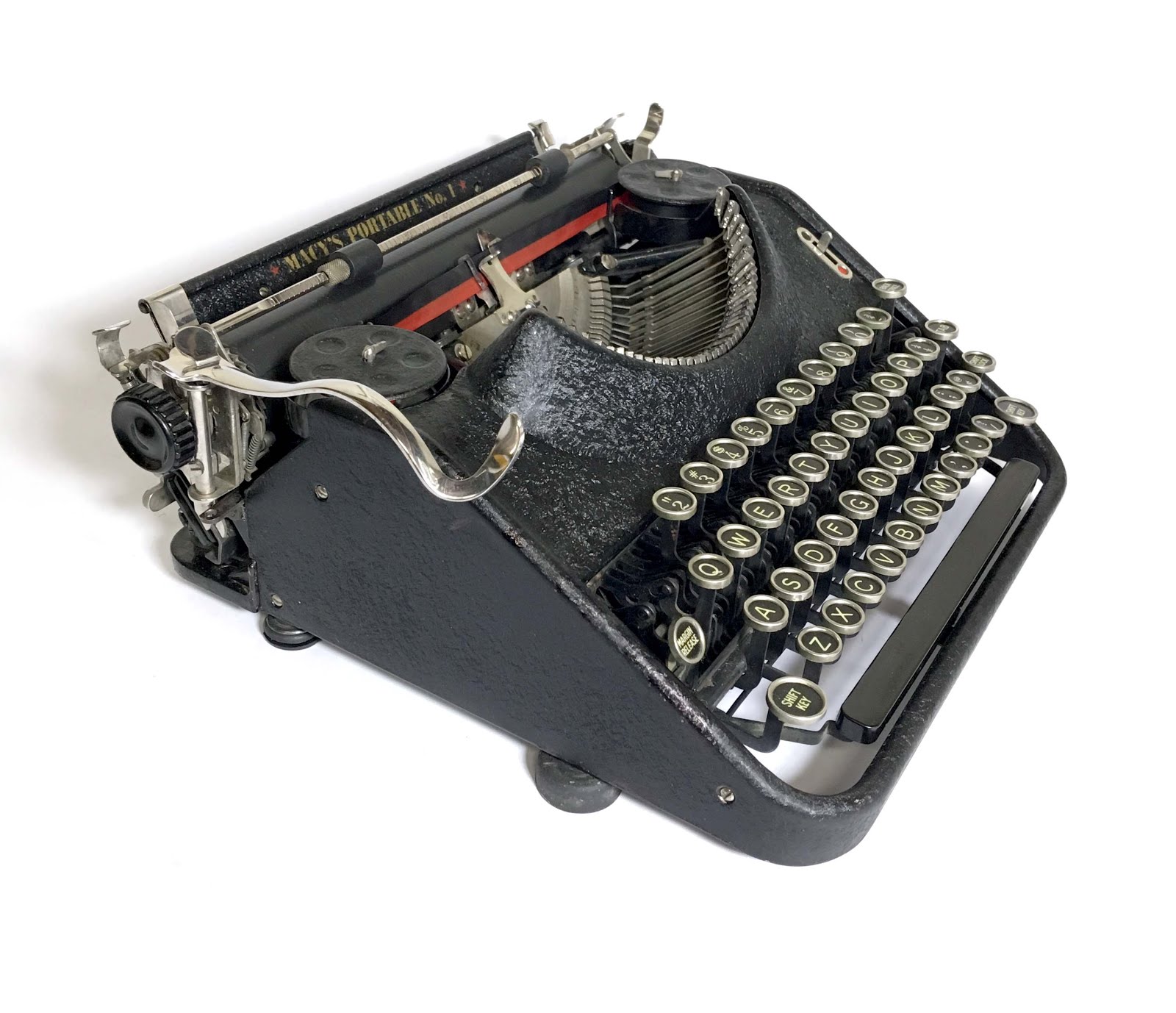 Macy’s Portable No. 1 typewriter/ /THE TYPEWRITER REVOLUTION