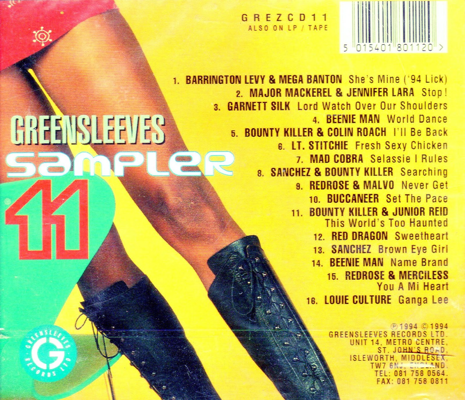 Acervo Black: Greensleeves Reggae Sampler Vol. 11 (CD - 1994)