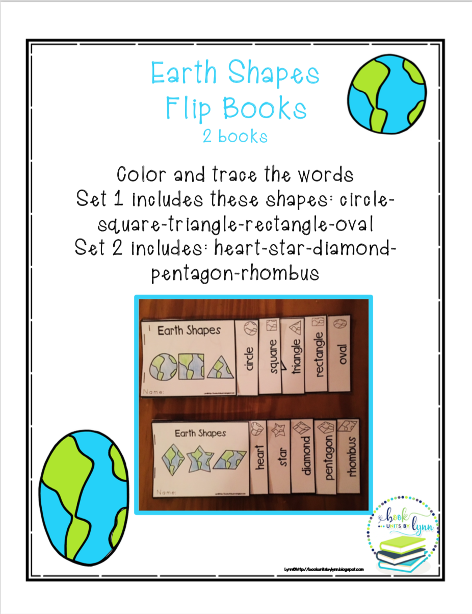 EARTH SHAPES FLIP BOOKS ~ Book Units by Lynn