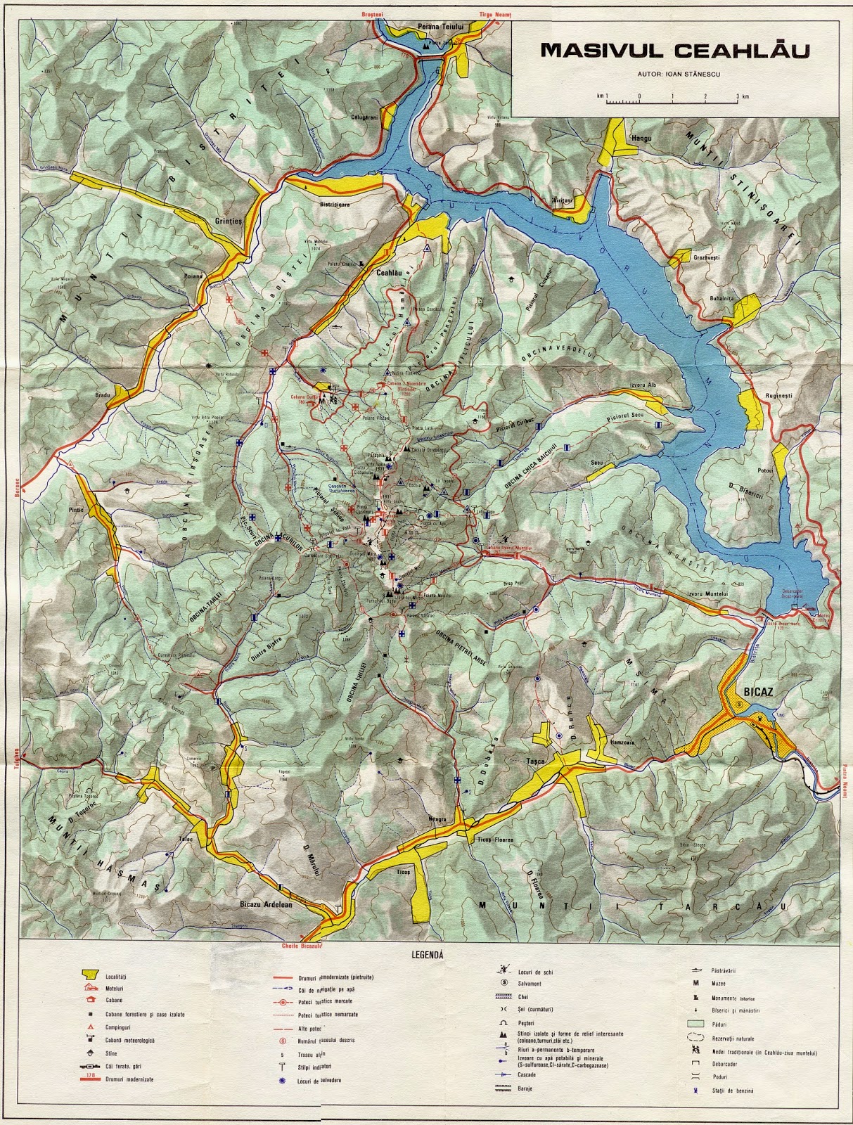 Harta Trasee Montane: Harti turistice trasee montane Romania