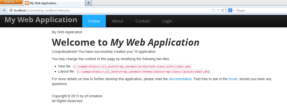 Yii Framework with Twitter Bootstrap in Netbeans Yii Framework with Twitter Bootstrap in Netbeans