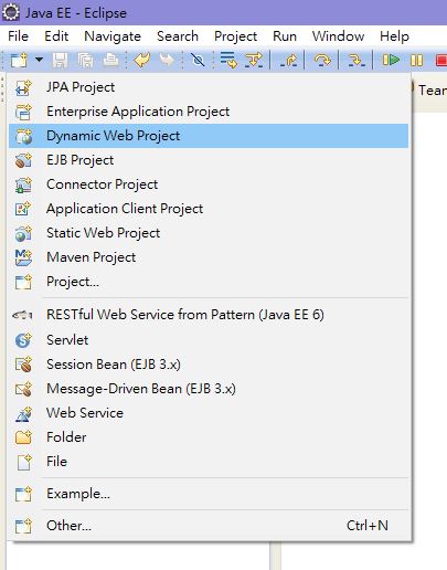eclipse 建立 Dynamic Web Project