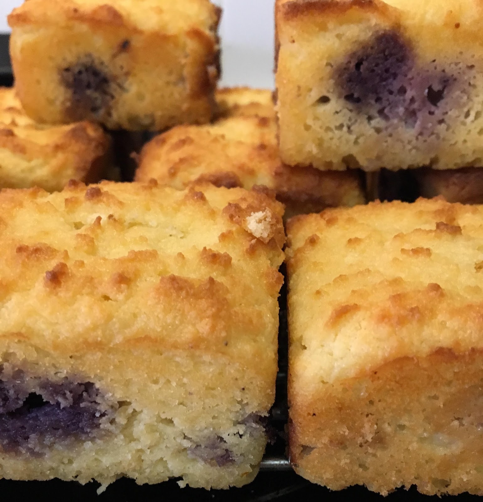 Bacon the New Black: Blueberry Lemon Pound Cake Squares
