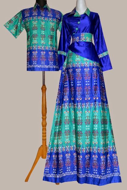 10 Model Gamis Batik Kombinasi Satin Terbaru 2023