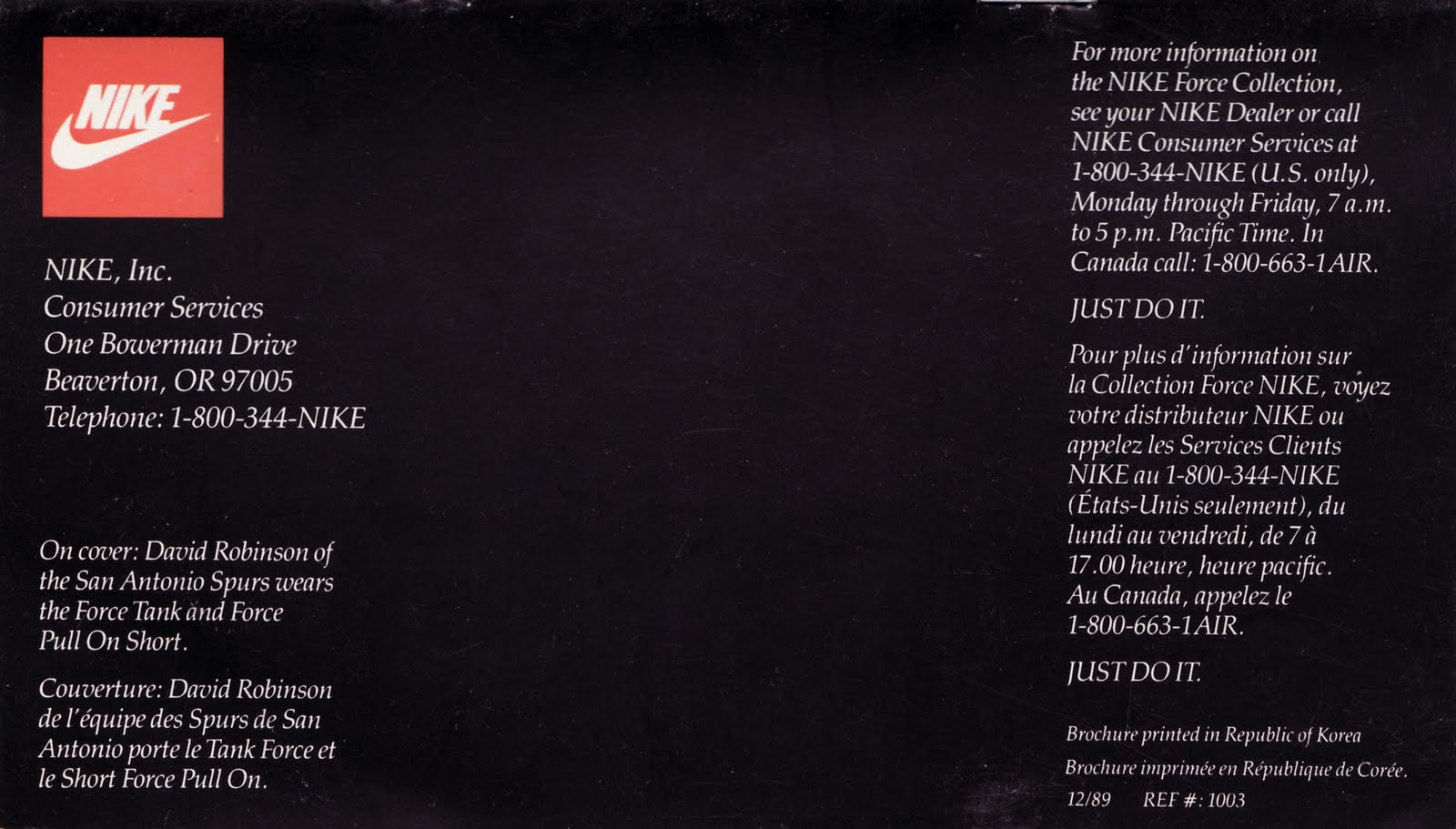 Flattophitop!: NIKE FORCE COLLECTION CATALOG (1990)