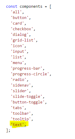 Setup the custom component in the Angular Material2 using gulp.