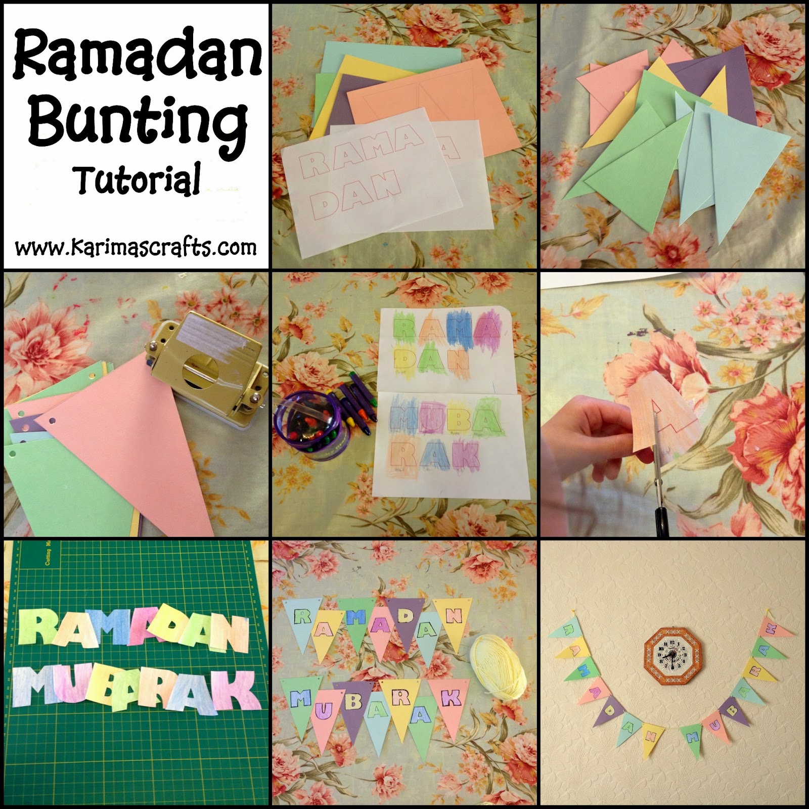 Karima's Crafts: Ramadan Bunting Decorations - 30 Days of Ramadan Crafts