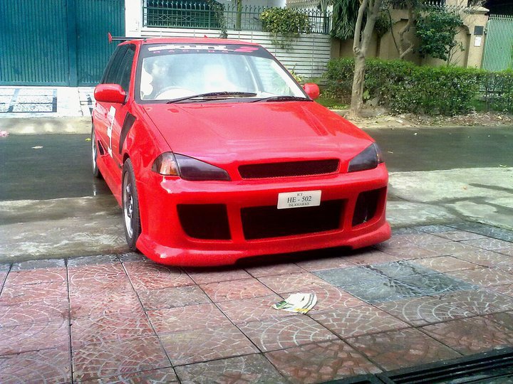 Riders Meeting: Modified Suzuki Cultus 2011 in Red and Black Color