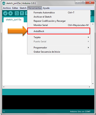 Ardublock: Entorno de programación gráfica para Arduino