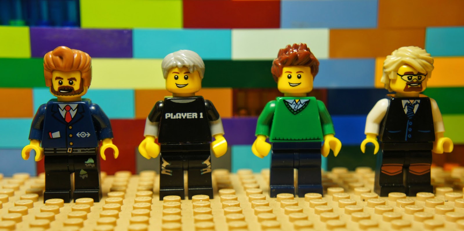 LEGO #001 Assorted MINIFIGURES Regular Guys w/ Cool Hair Pcs - x4 ...