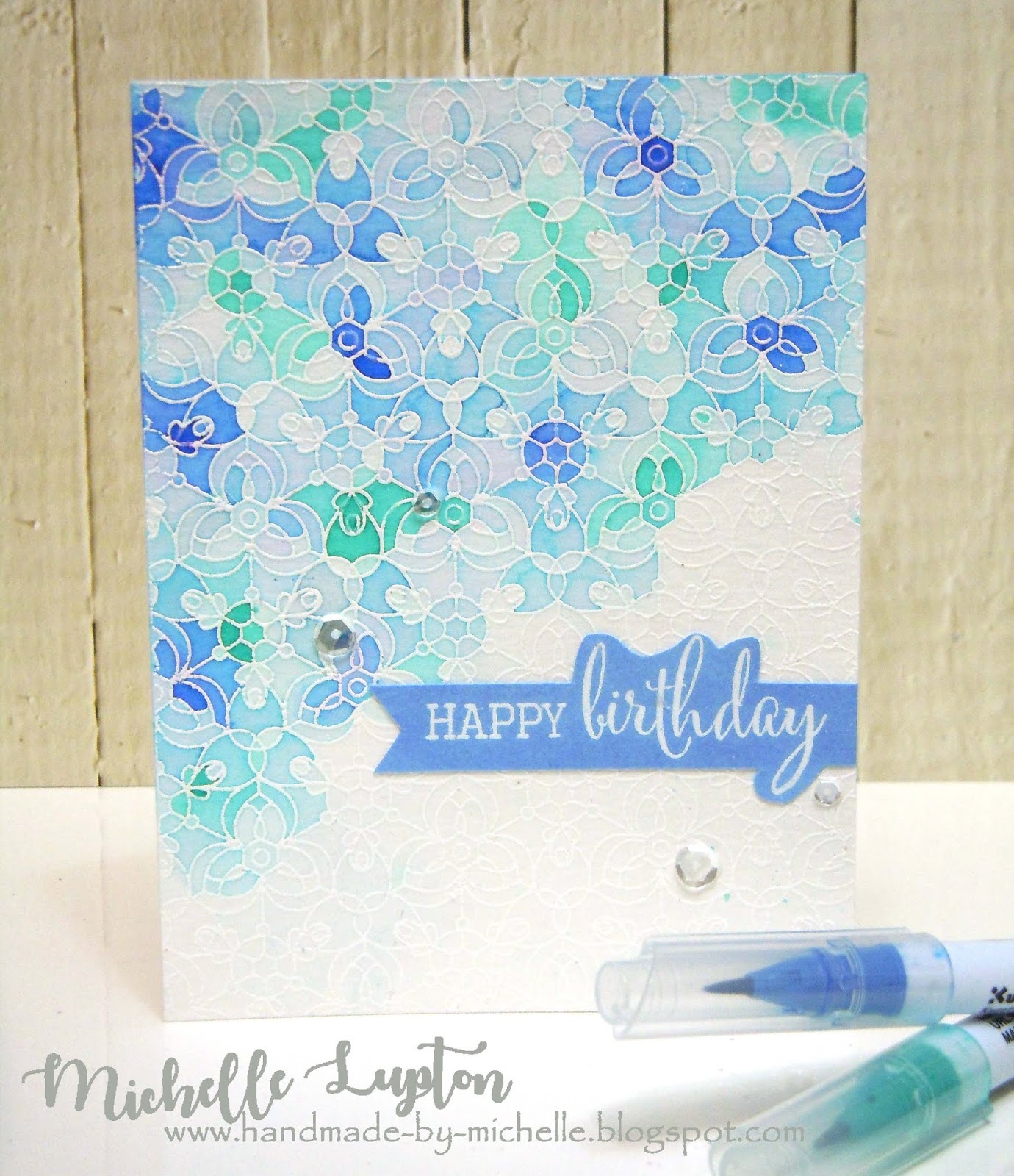 Handmade by Michelle: Blue birthday