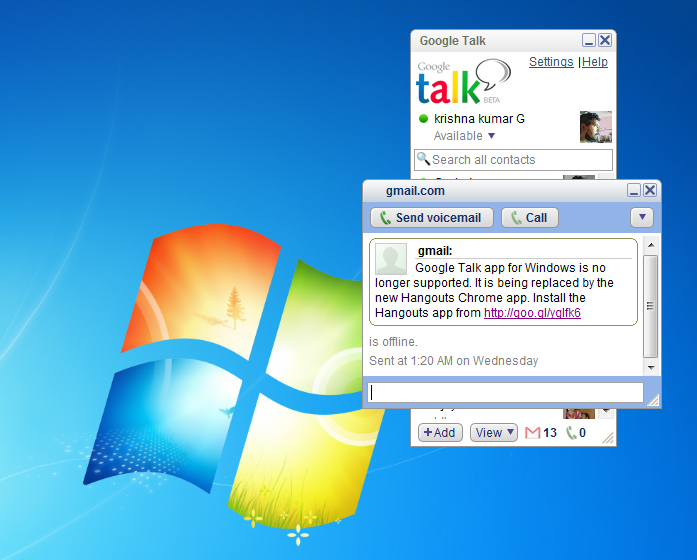 KRISHNA KUMAR G: GTalk is Closing Now