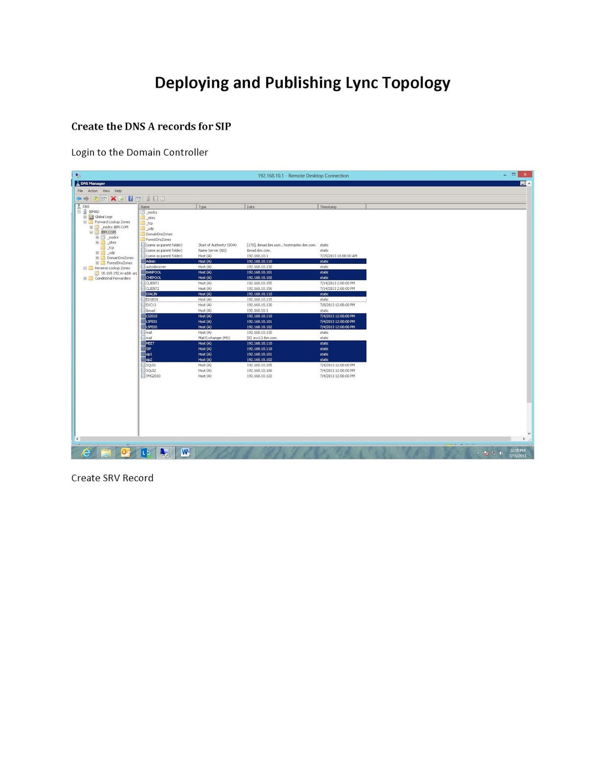 Microsoft Technology Technical Blog: Lync Server 2013 : Publishing the ...