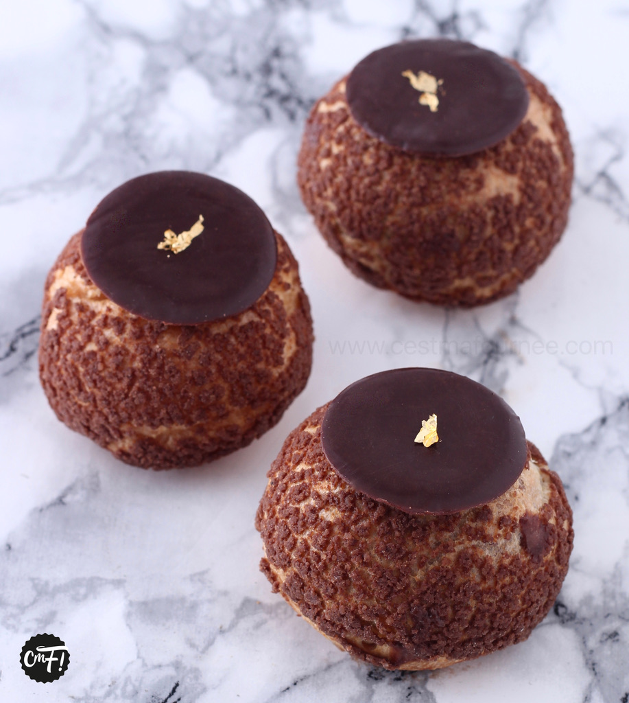 Les choux craquelin au chocolat