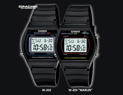 Zona Casio: Comparativa: Casio W-202 vs Casio W-24 "Marlin" vs Casio W ...