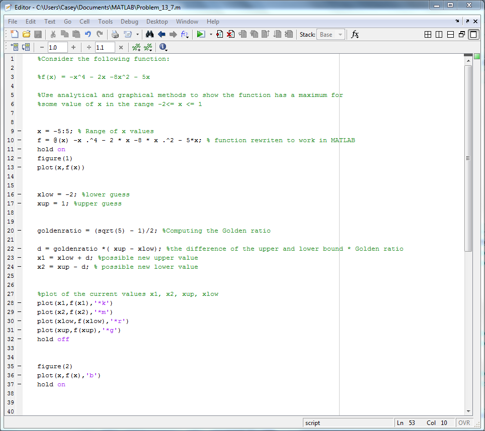 Numerical Methods for Engineers: Problem 13.8 Numerical Methods
