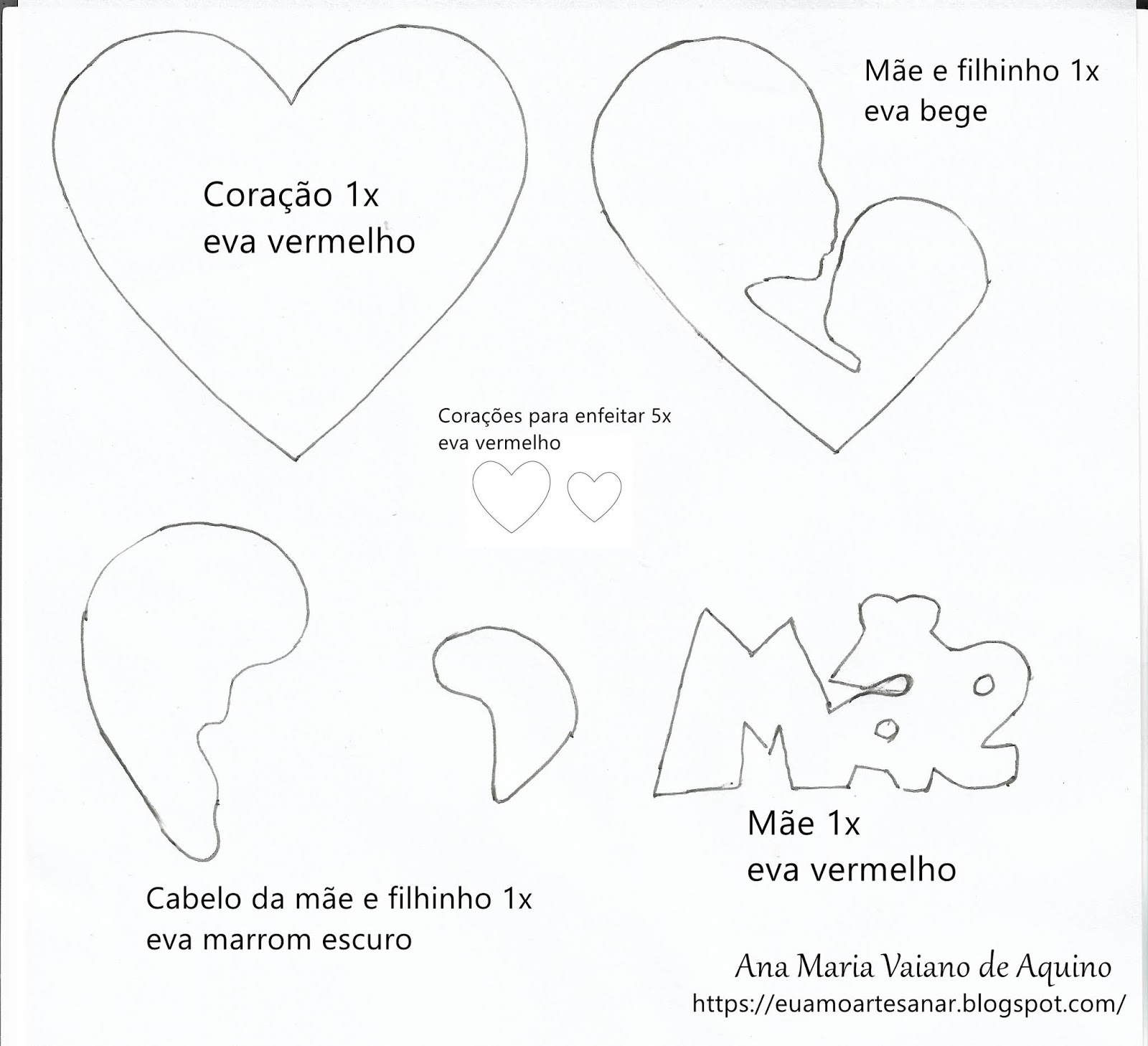 Eu Amo Artesanato: Lembrancinha de Eva para O Dia das Mães com Molde e ...