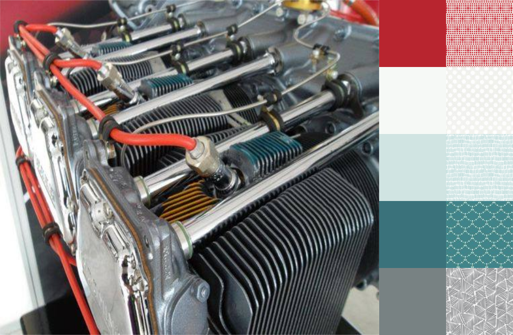 123 Quilt: Color Play Friday - Lycoming Engine