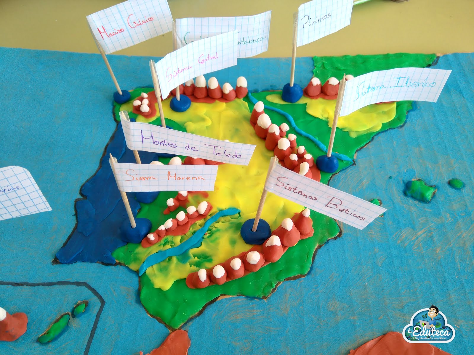 CLUB DE IDEAS | Mapas de plastilina del relieve español ~ La Eduteca