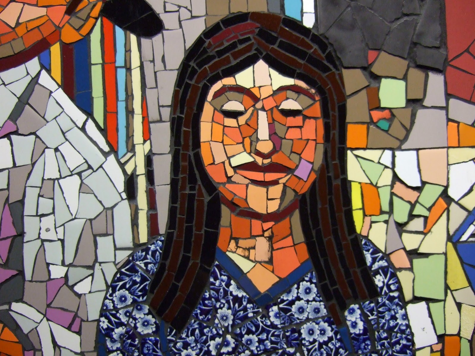 Art in Cambridge: Surprise! A mosaic in a hospital.