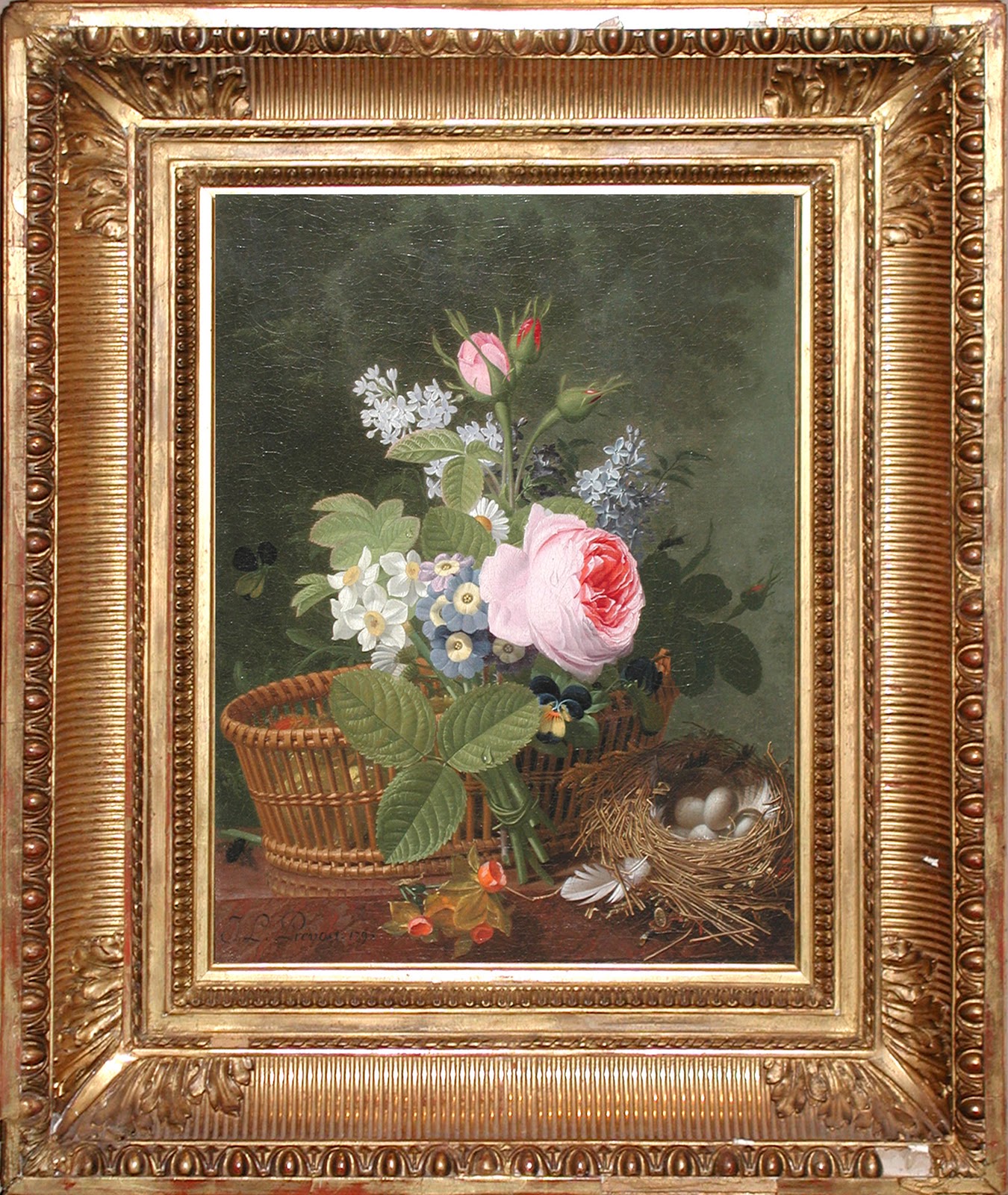Offering of the day: A Delicate Botanical Oil Painting by Jean Louis ...