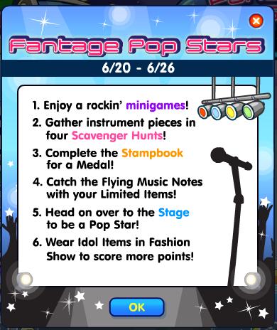 Fantagepedia: Fantage Pop Stars Event