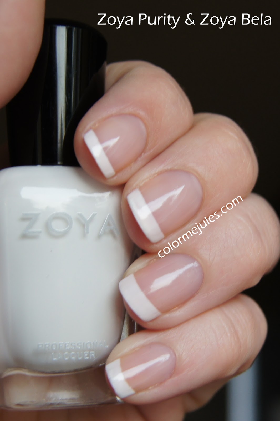 Color Me Jules: French Manicure with Zoya Bela and Zoya Purity