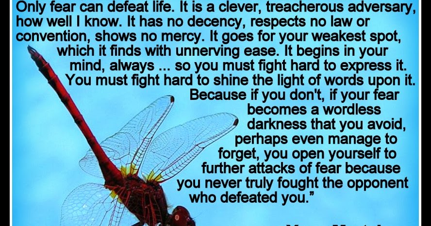 The Dragonfly Forest: Tackling your FEAR~ Worthy Wednesday!