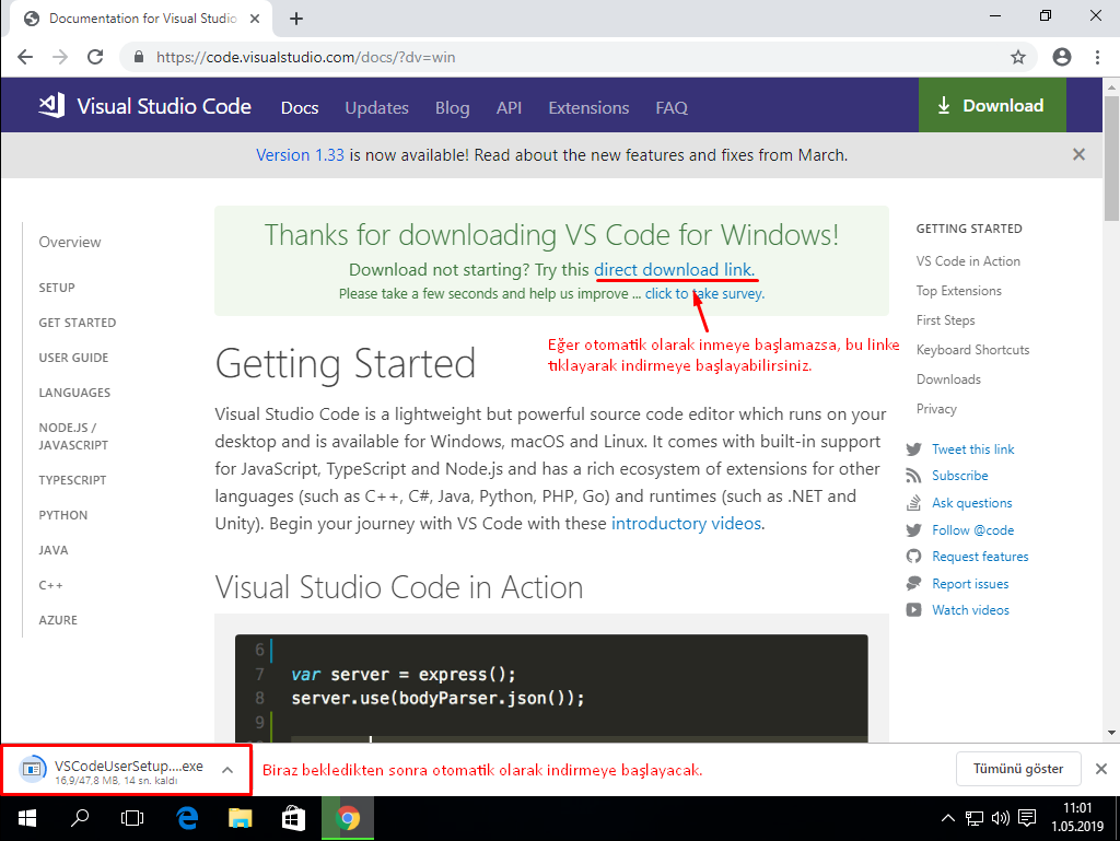 VsCode Kurulumu - Windows - Mustafa Sabri OĞUZ