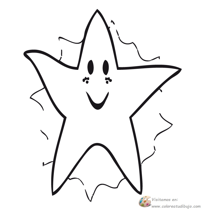 Estrella para colorear y pintar - COLOREA TUS DIBUJOS