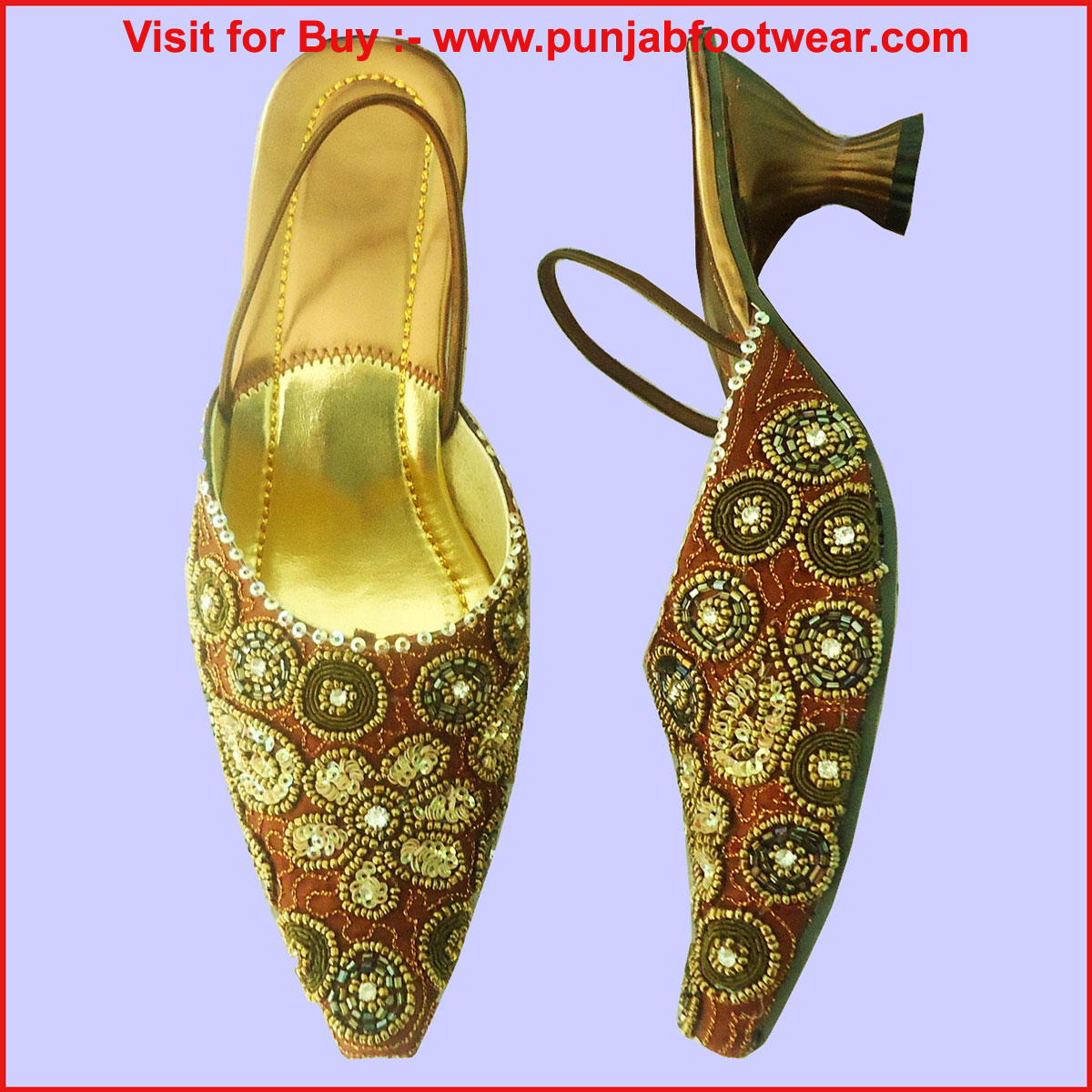 Women Beaded Shoe,Designer Shoe: High heel slipper