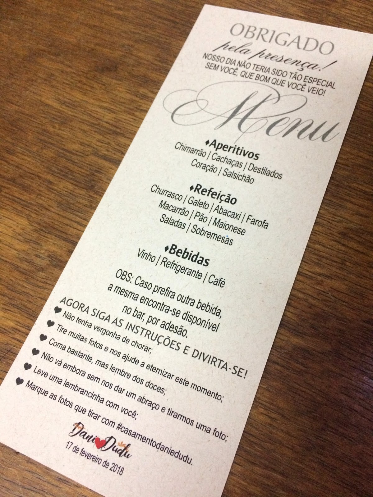 Papel com Arte: CARDÁPIO PARA EVENTO