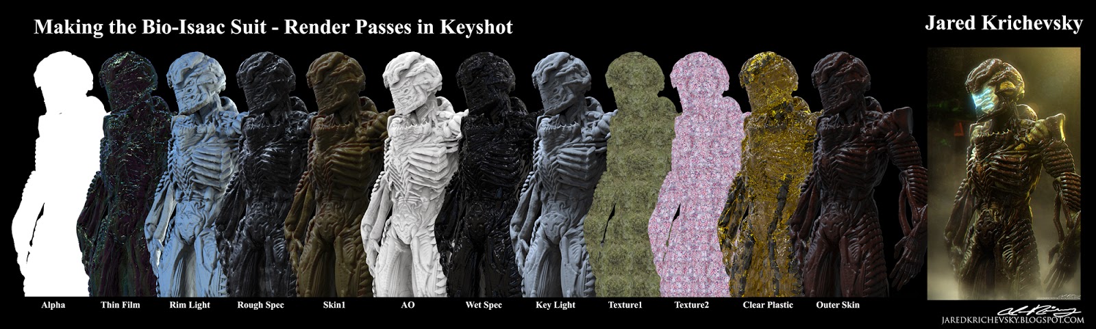 Jared Krichevsky: Organic Bio-Suit Isaac from Dead Space