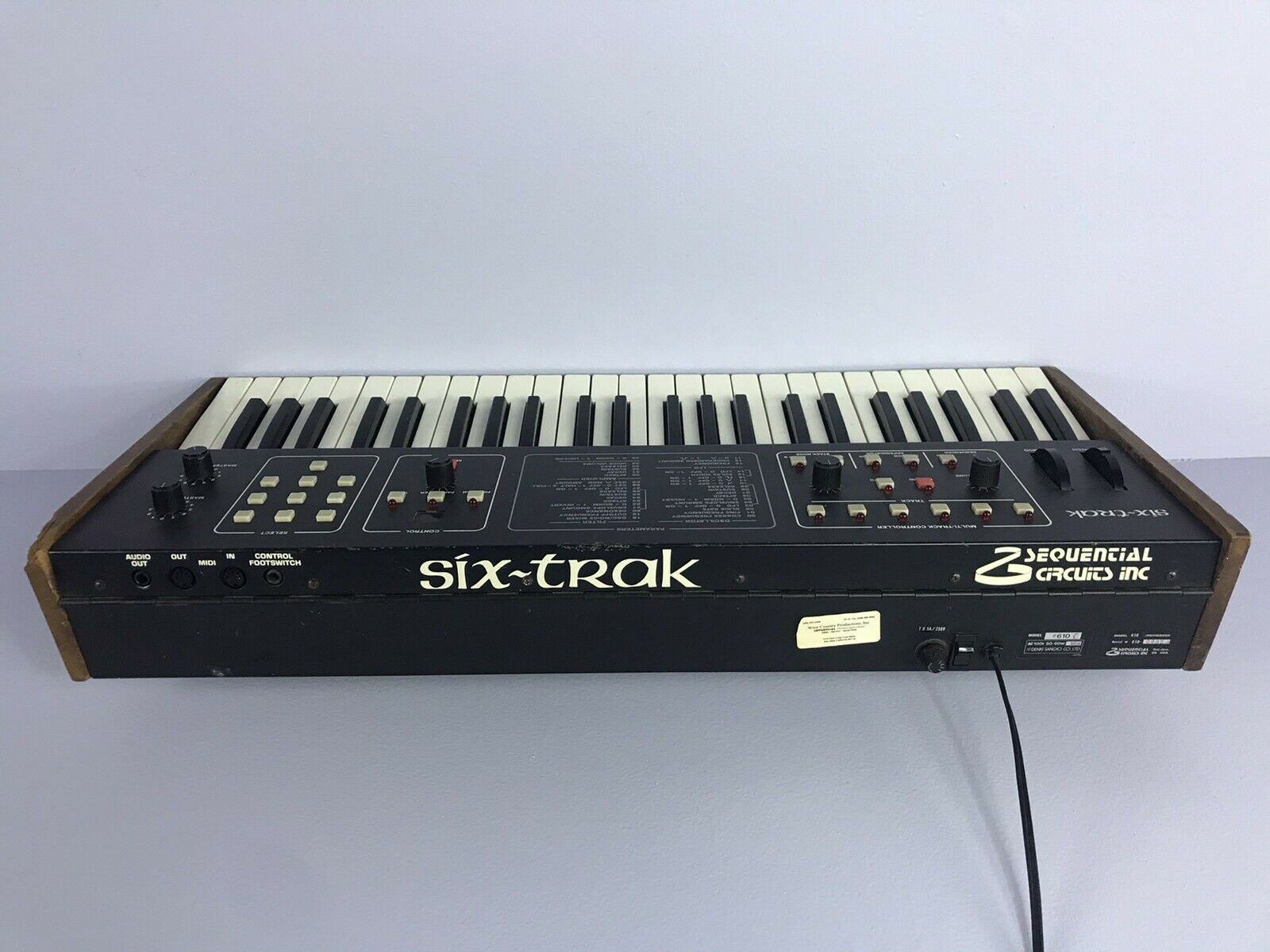 MATRIXSYNTH: Sequential Circuits Six-Trak Polyphonic Synthesizer SN 0985