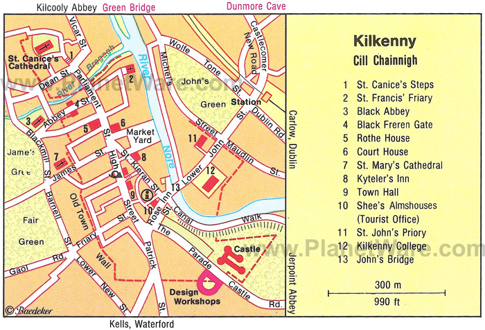 Kilkenny Map Regional City of Ireland - Map of Ireland City Regional ...
