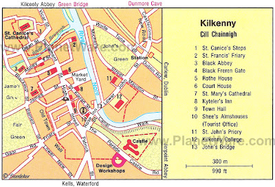 Kilkenny Map Regional City of Ireland - Map of Ireland City Regional ...